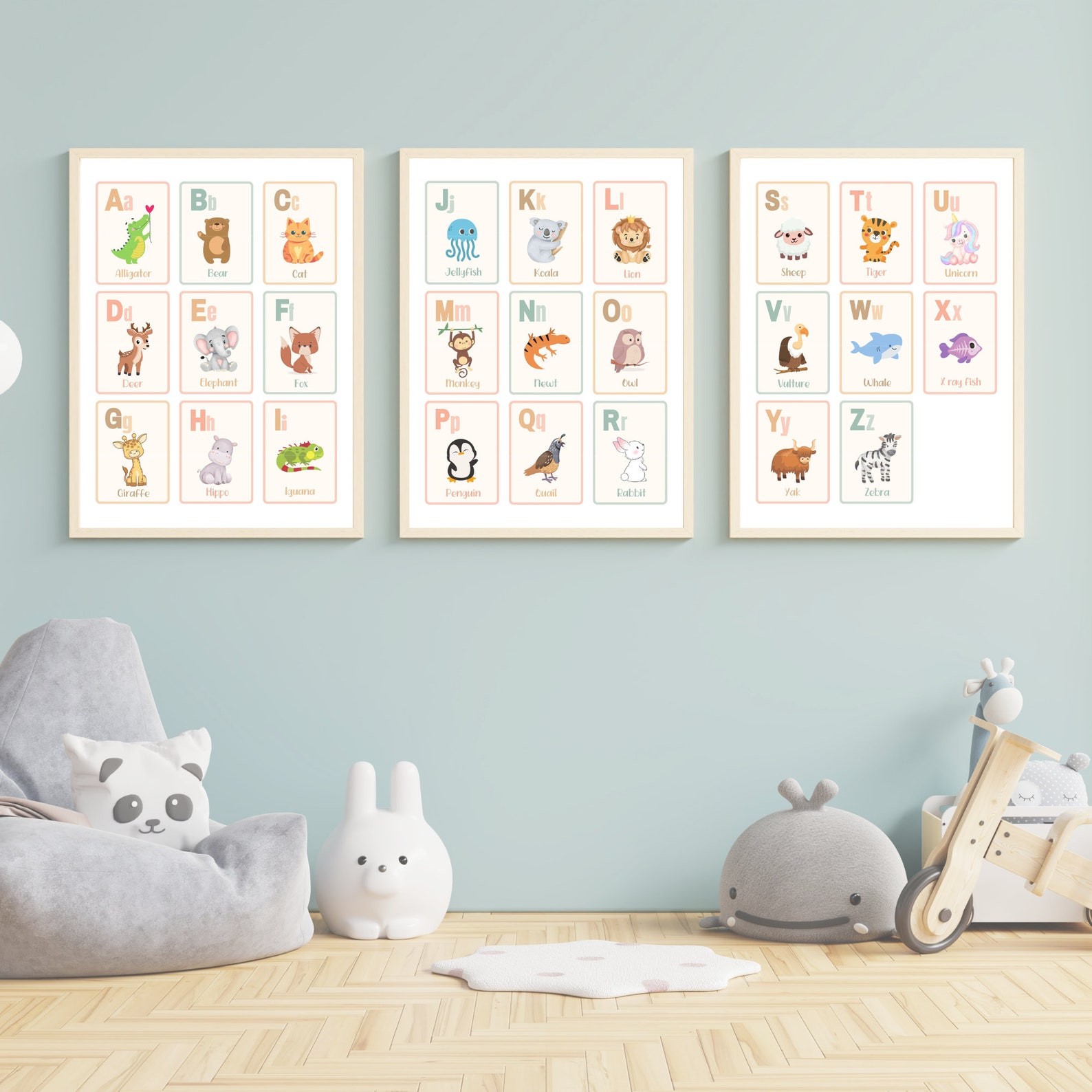 Animal Alphabet Flash Cards, Printable Alphabet Flash Cards, ABC ...