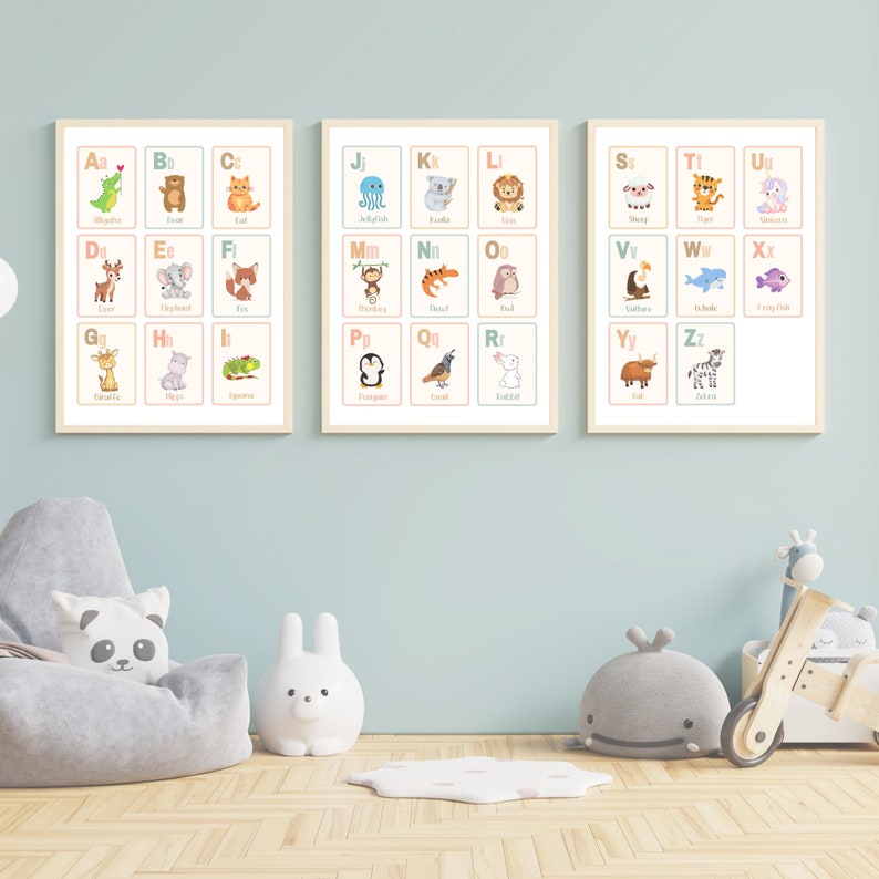 Animal Alphabet Flash Cards, Printable Alphabet Flash Cards, ABC ...