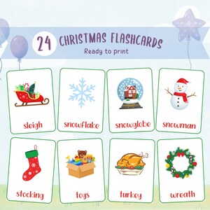 Christmas Flashcards, Words Flash Cards, Christmas Vocabulary ...