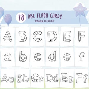 ABC Flash Cards, Printable Tracing Alphabet Letters, Printable Alphabet ...