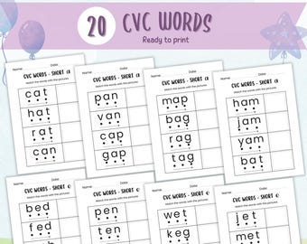 Phonics Worksheets-cvc Color by Code. Spring Theme. Prek/kindergarten ...