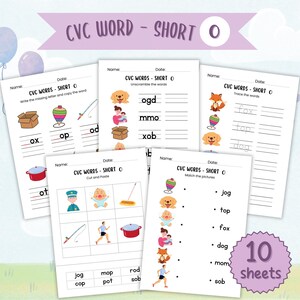 CVC, Phonics Printables, Sight Word Worksheets, Kindergarten Sight ...