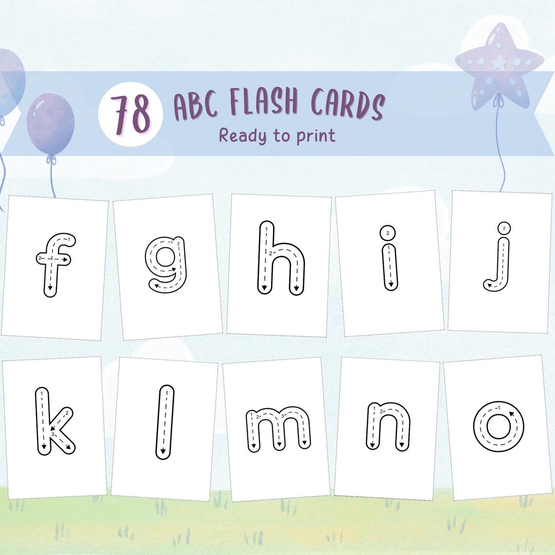 ABC Flash Cards, Printable Tracing Alphabet Letters, Printable Alphabet ...