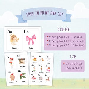 Christmas Flashcards, ABC Flash Cards, Alphabet Flash Cards, Printable ...