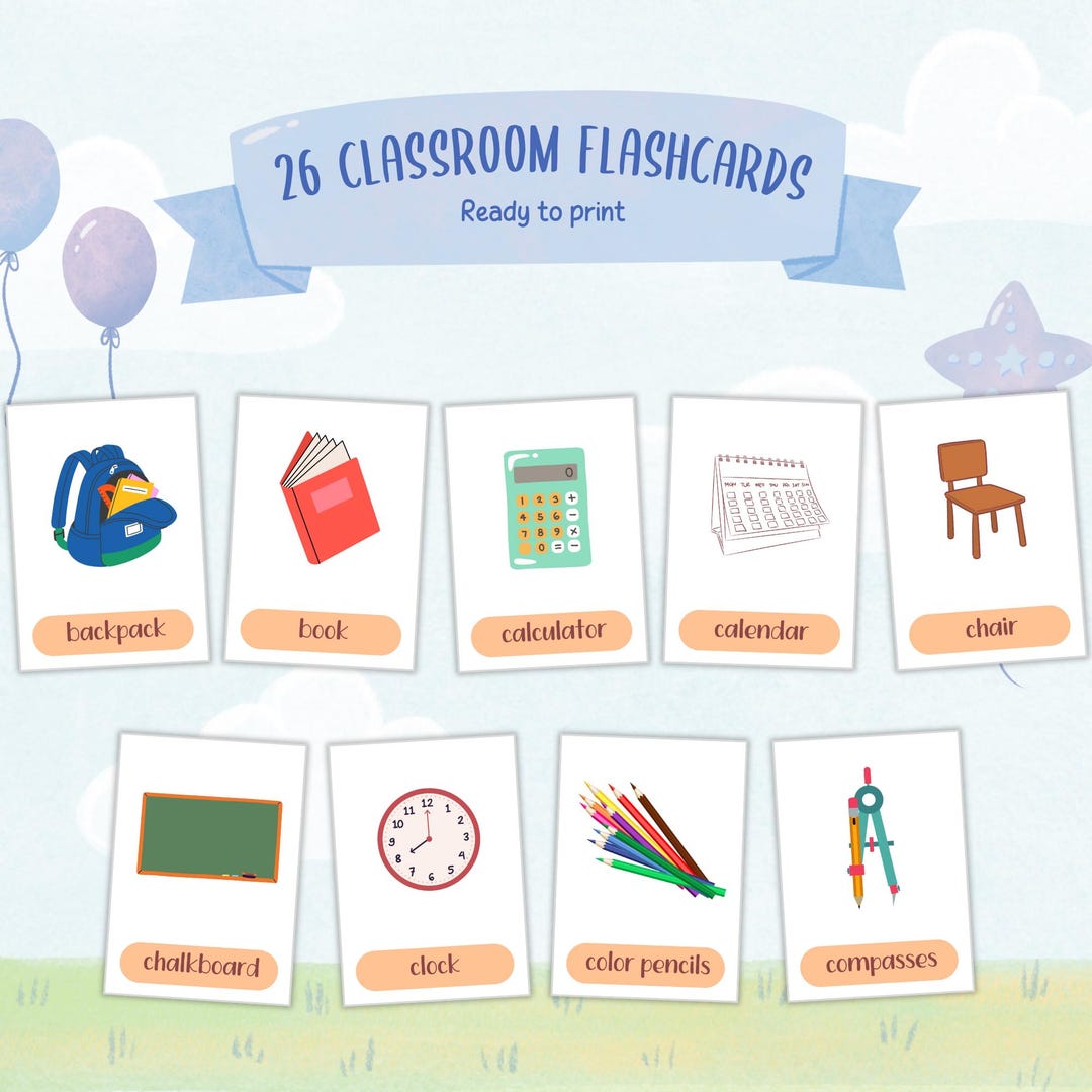 Classroom Flashcards, Preschool Education, Homeschool Card, Early ...