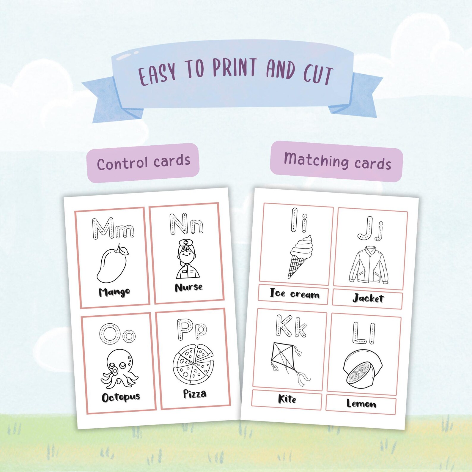 Printable Tracing Alphabet Letters, ABC Flash Cards, Alphabet Flash ...