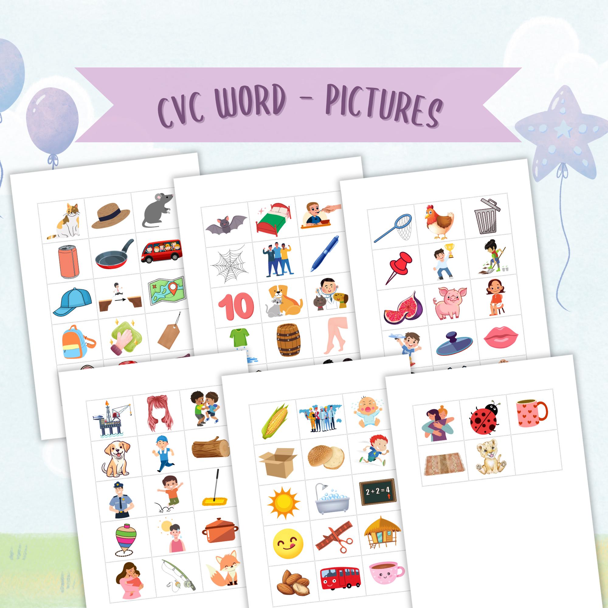 CVC Worksheets, Kindergarten Practice Worksheets, CVC Words, Phonics ...