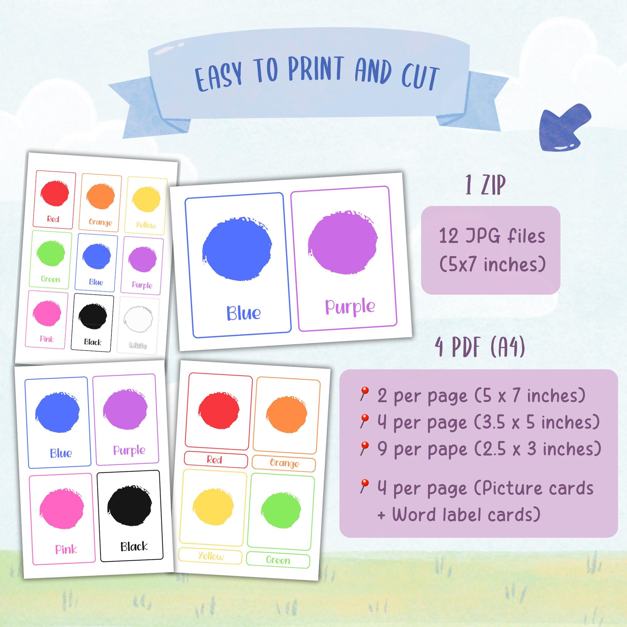 Color Flash Cards, Teaching Colors, Printable Color Flash Cards, Color ...