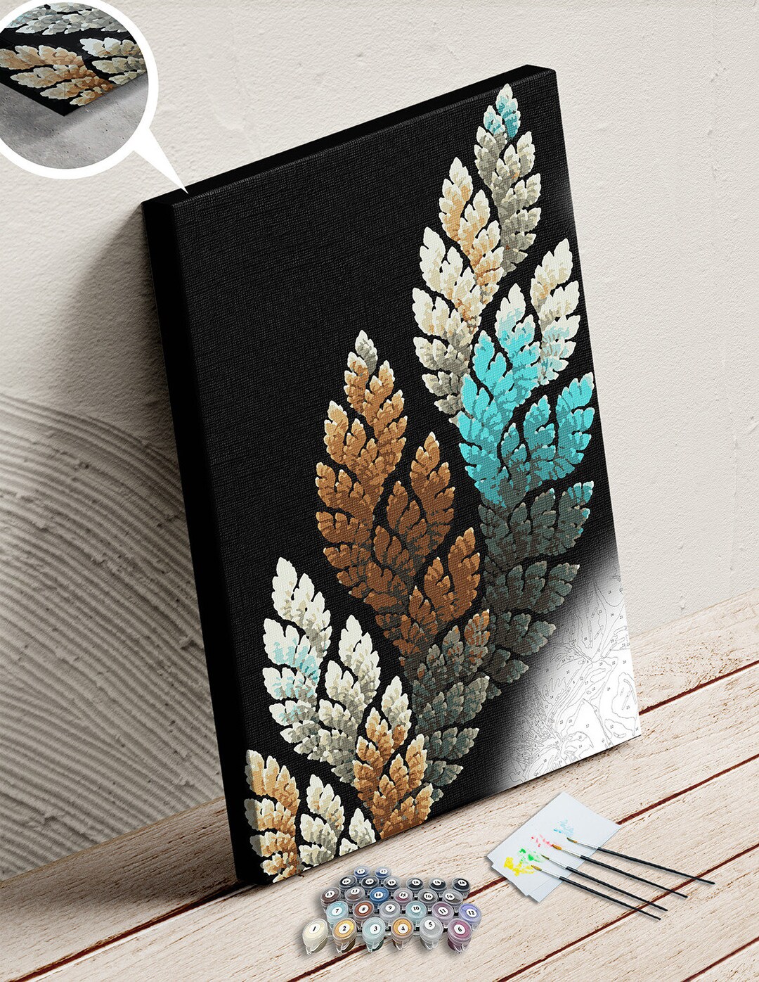 Acrylic Metallic Paint Fern Painting Kit - DIY Creativity Set ...