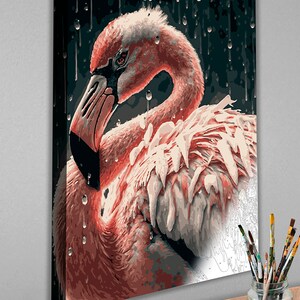 Pink Flamingo DIY Painting Set With Metallic Paints - Handcrafted Gift ...