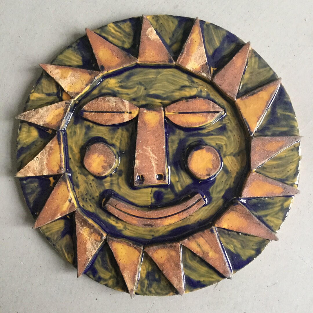 Unique Modernist Ceramic Sun Sculpture by Peter Stemmler - Etsy