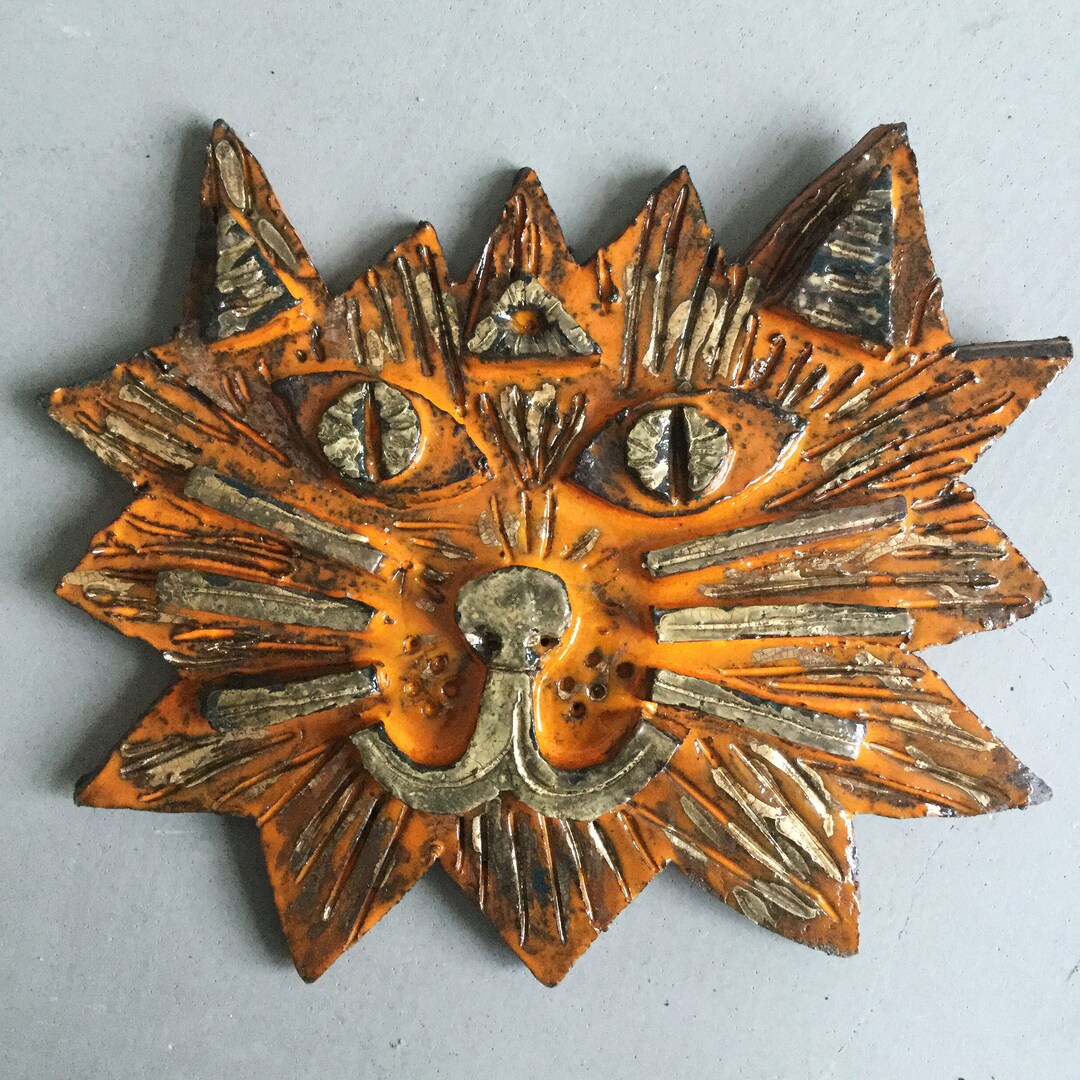 Unique Expressionist Cat Sun Object for Good Luck by Peter Stemmler - Etsy