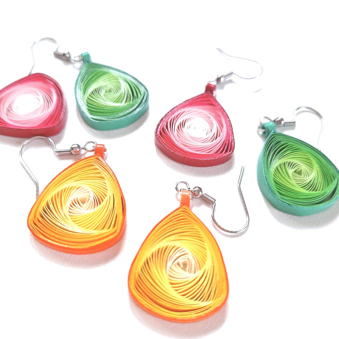 "vortex" Quilling Paper Earrings - Etsy