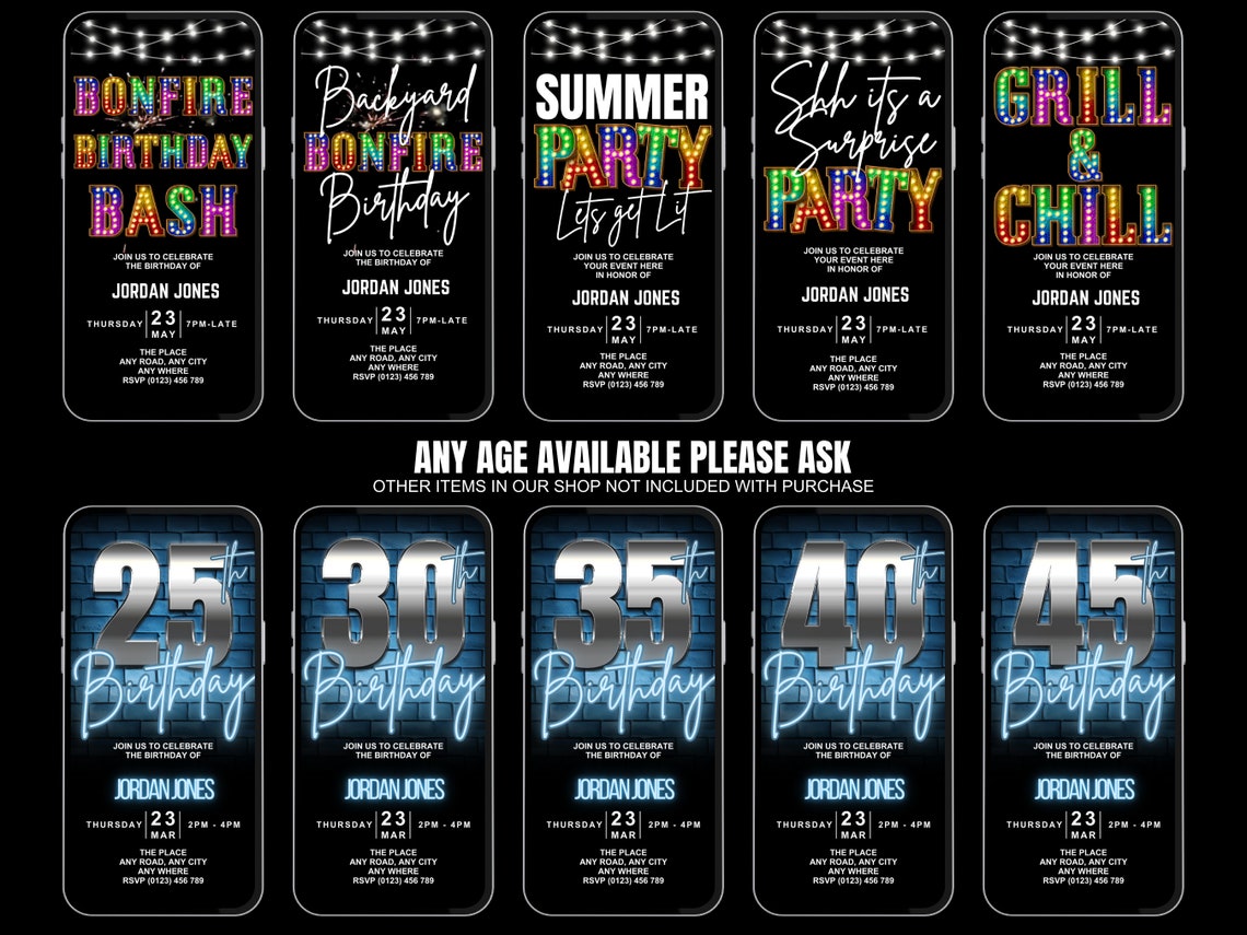 Mens 30th Surprise Birthday Invitation, Animated 30th Surprise Party ...