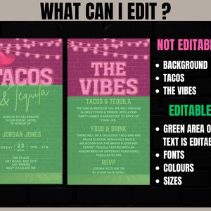 Tacos and Tequila Invite, Tacos and Tequila Dinner Party Digital Invite ...