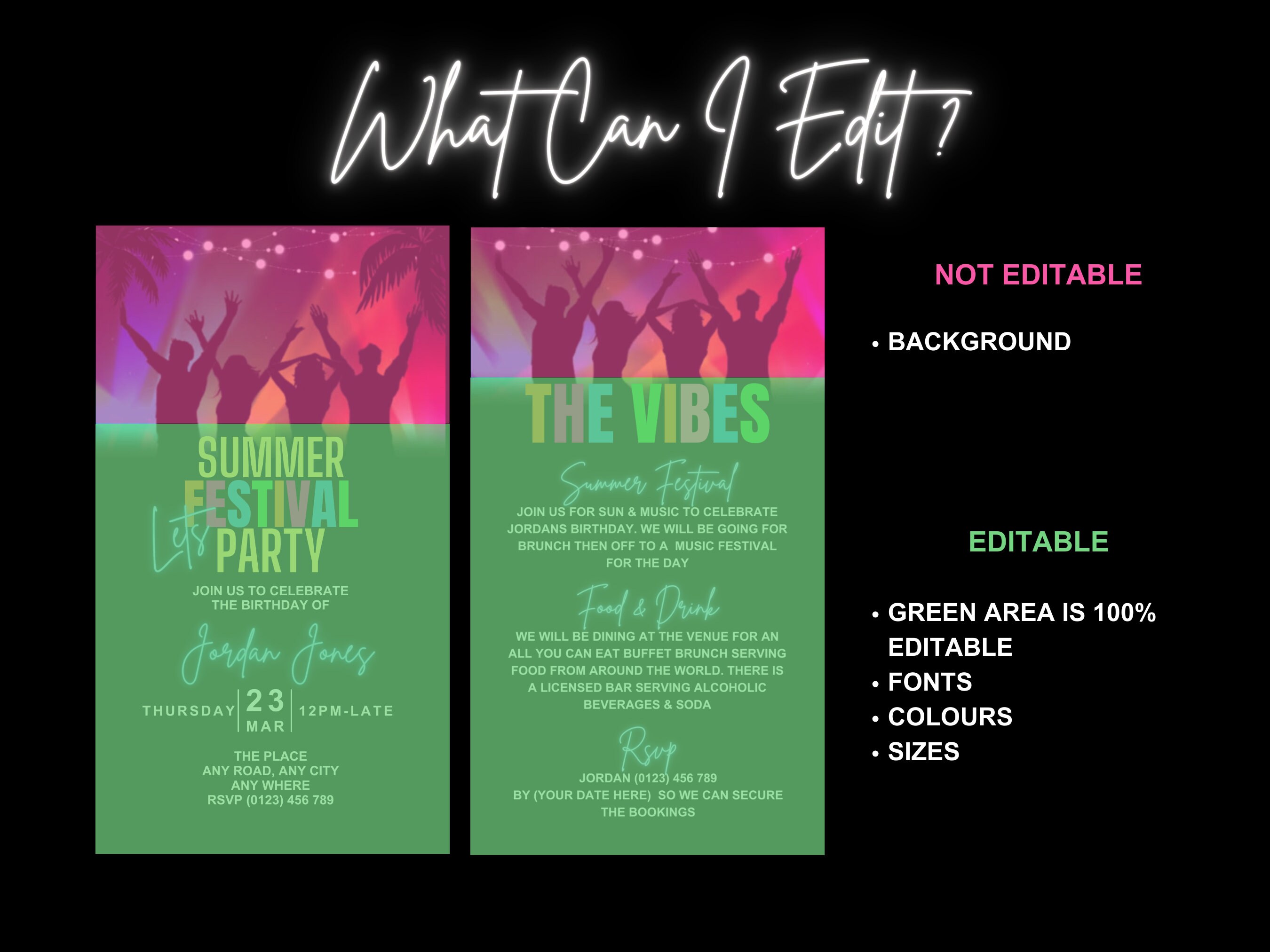 Summer Festival Birthday Invitation, Animated Summer Fest Party for ...