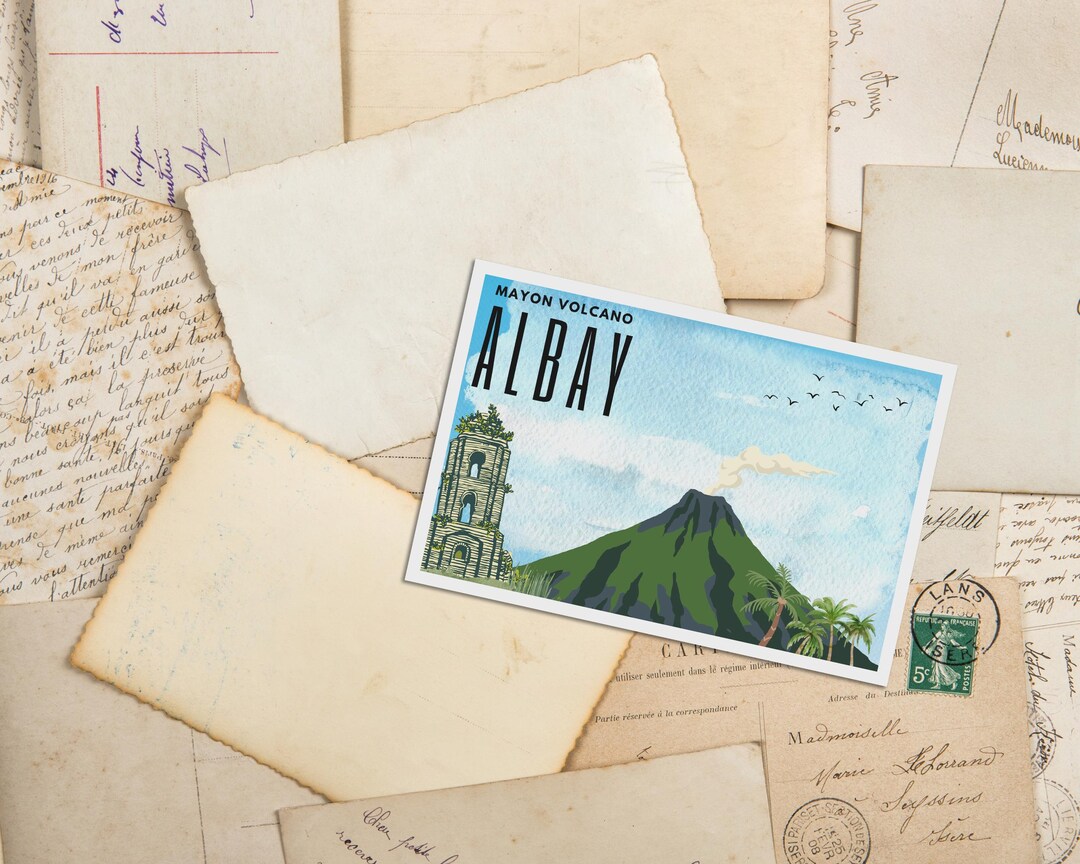 Printable Postcard Mayon Volcano 5x7 and 4x6 Digital Download - Etsy