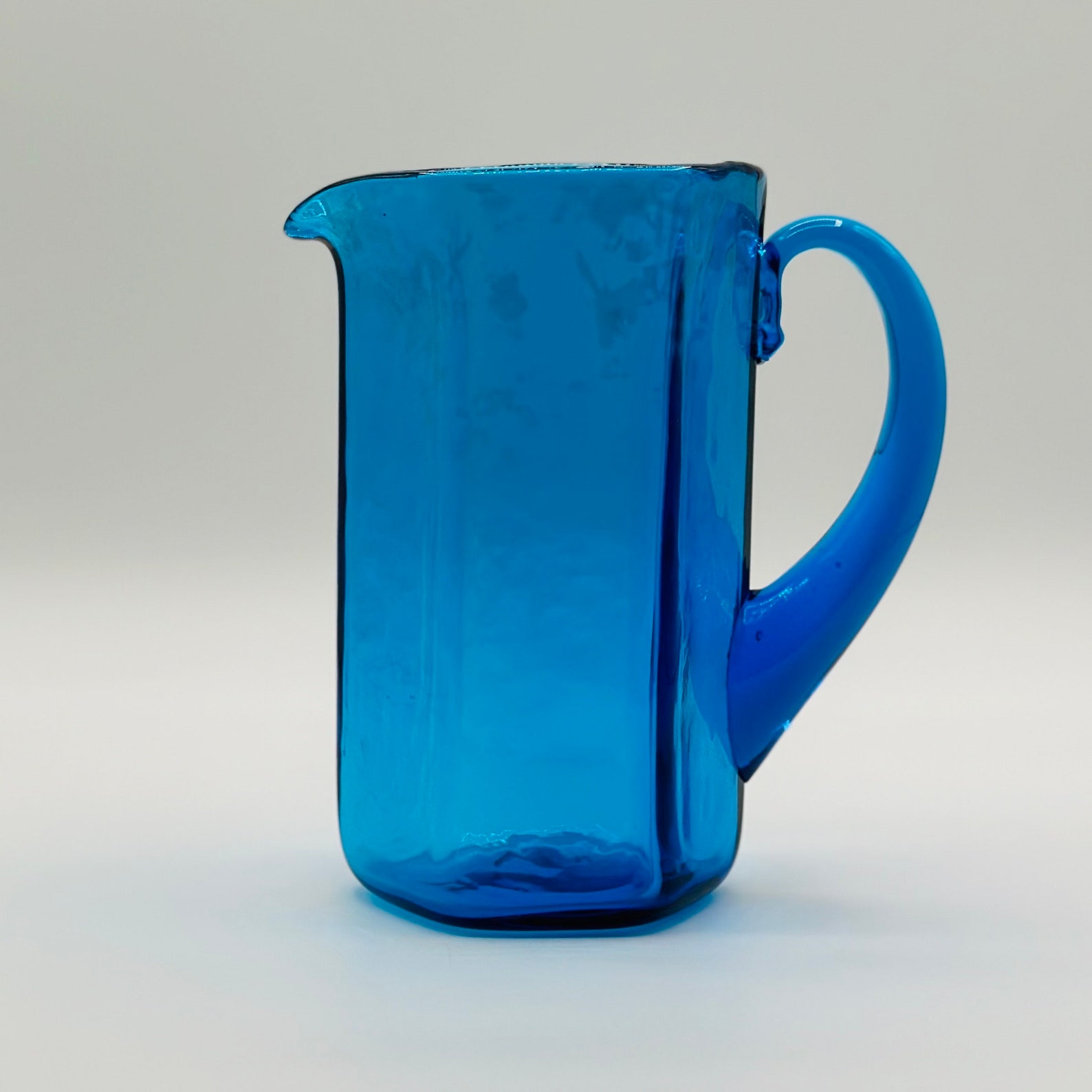 Blenko 6124 Turquoise Glass Pitcher - Etsy