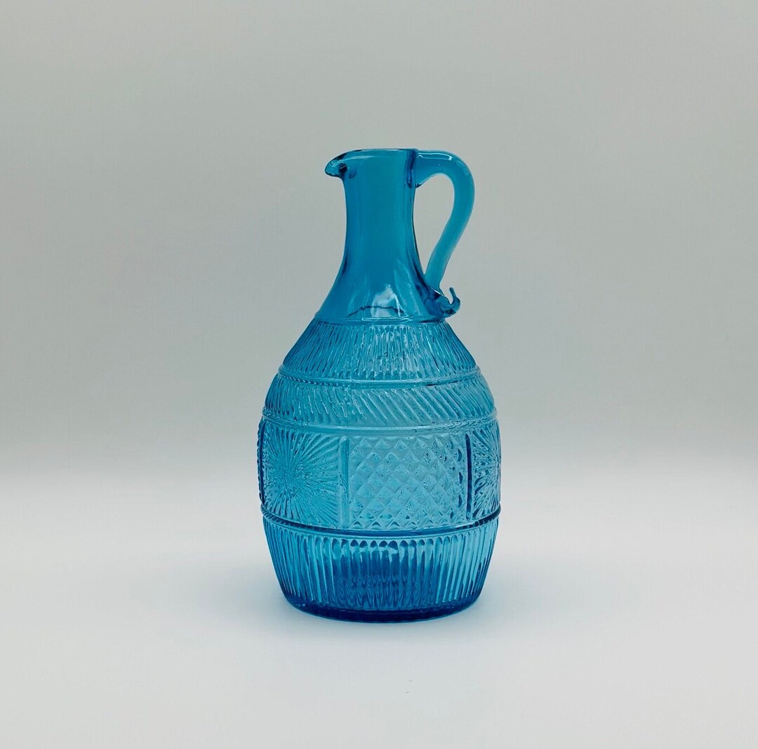 Clevenger Brothers Blue Stoddard Pattern Decanter/jug/pitcher - Etsy