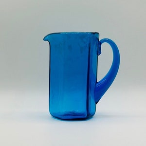 Blenko 6124 Turquoise Glass Pitcher - Etsy