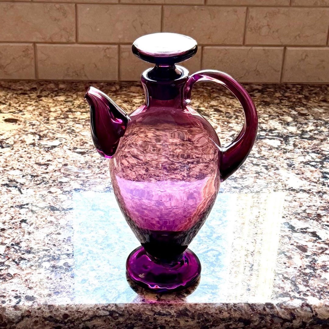 Blenko #573 - Amethyst Glass Cocktail Pitcher by Wayne Husted - Etsy
