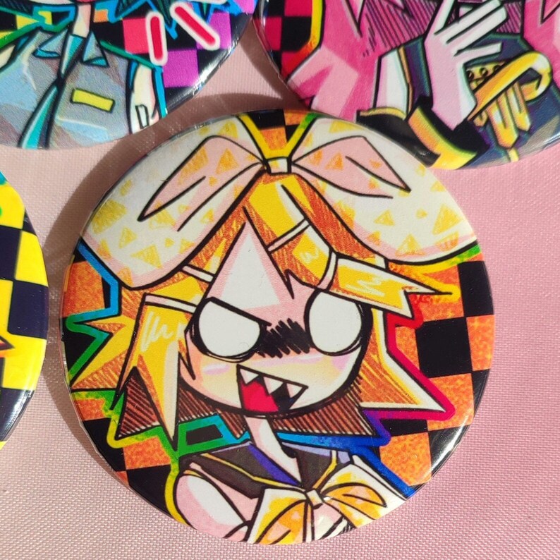 Vocaloid & UTAU / Synthv Emo Scene Art Style Pinback Buttons 58mm / 2.28 Inches - Etsy UK