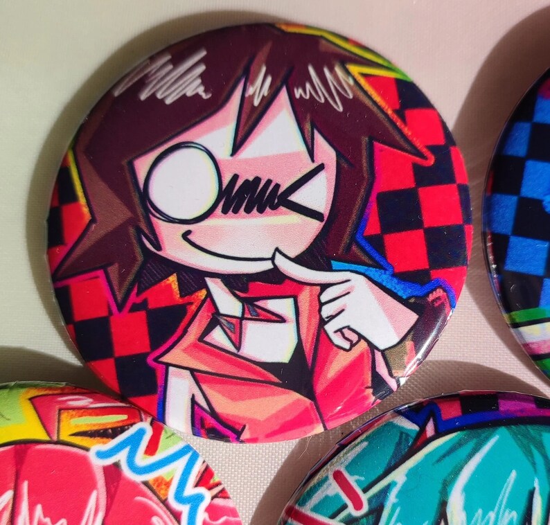 Vocaloid & UTAU / Synthv Emo Scene Art Style Pinback Buttons 58mm / 2.28 Inches - Etsy UK