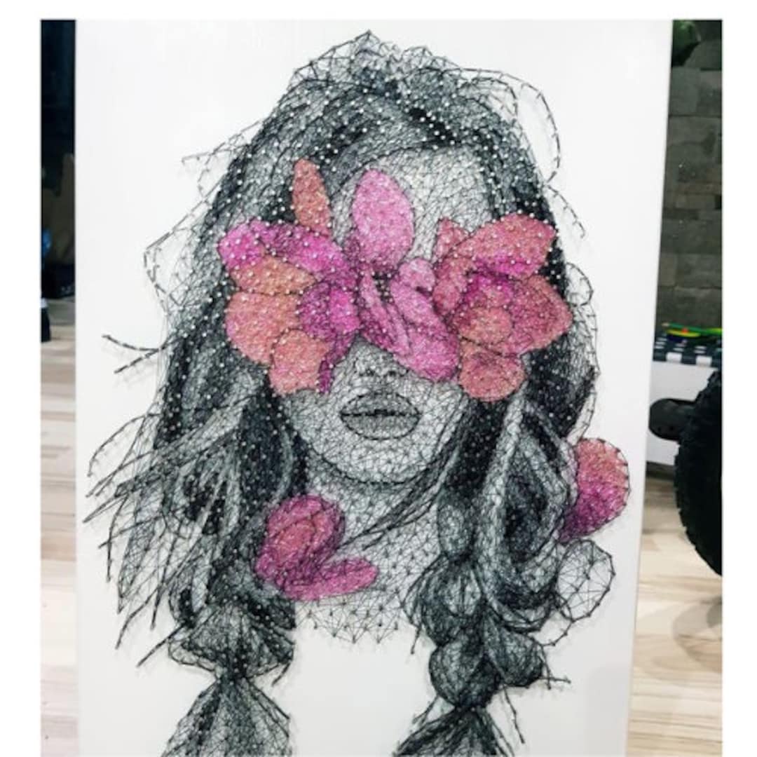 String Art Portrait String Art Template Samples - Etsy