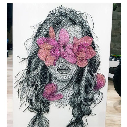 String Art Portrait String Art Template Samples - Etsy