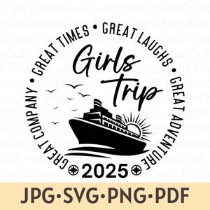 Girls Trip Cruise 2025 SVG PNG: Vacation Design (digital Download) - Etsy