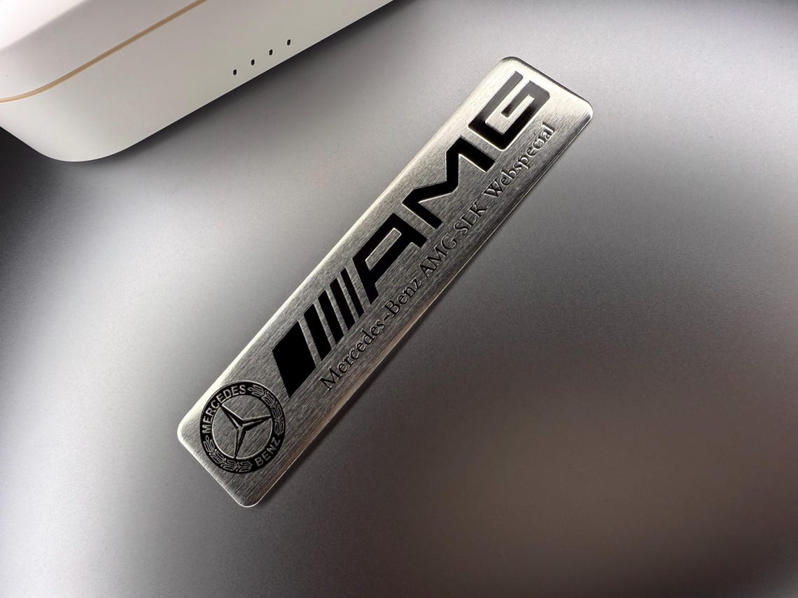 Mercedes-benz AMG SLK Webspecial Metal Badge – 12cm X 2.6cm Premium ...