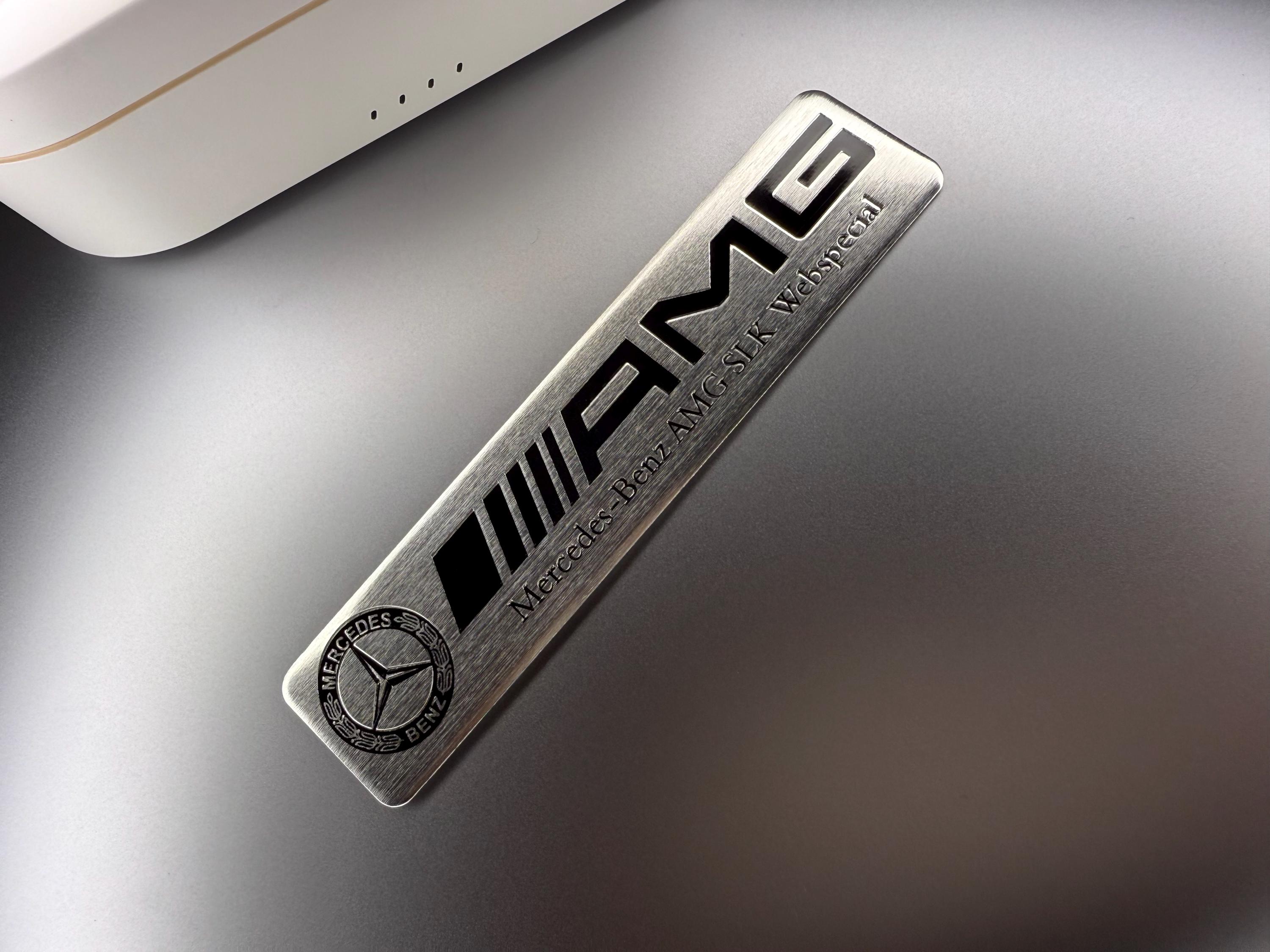 Mercedes-benz AMG SLK Webspecial Metal Badge – 12cm X 2.6cm Premium ...