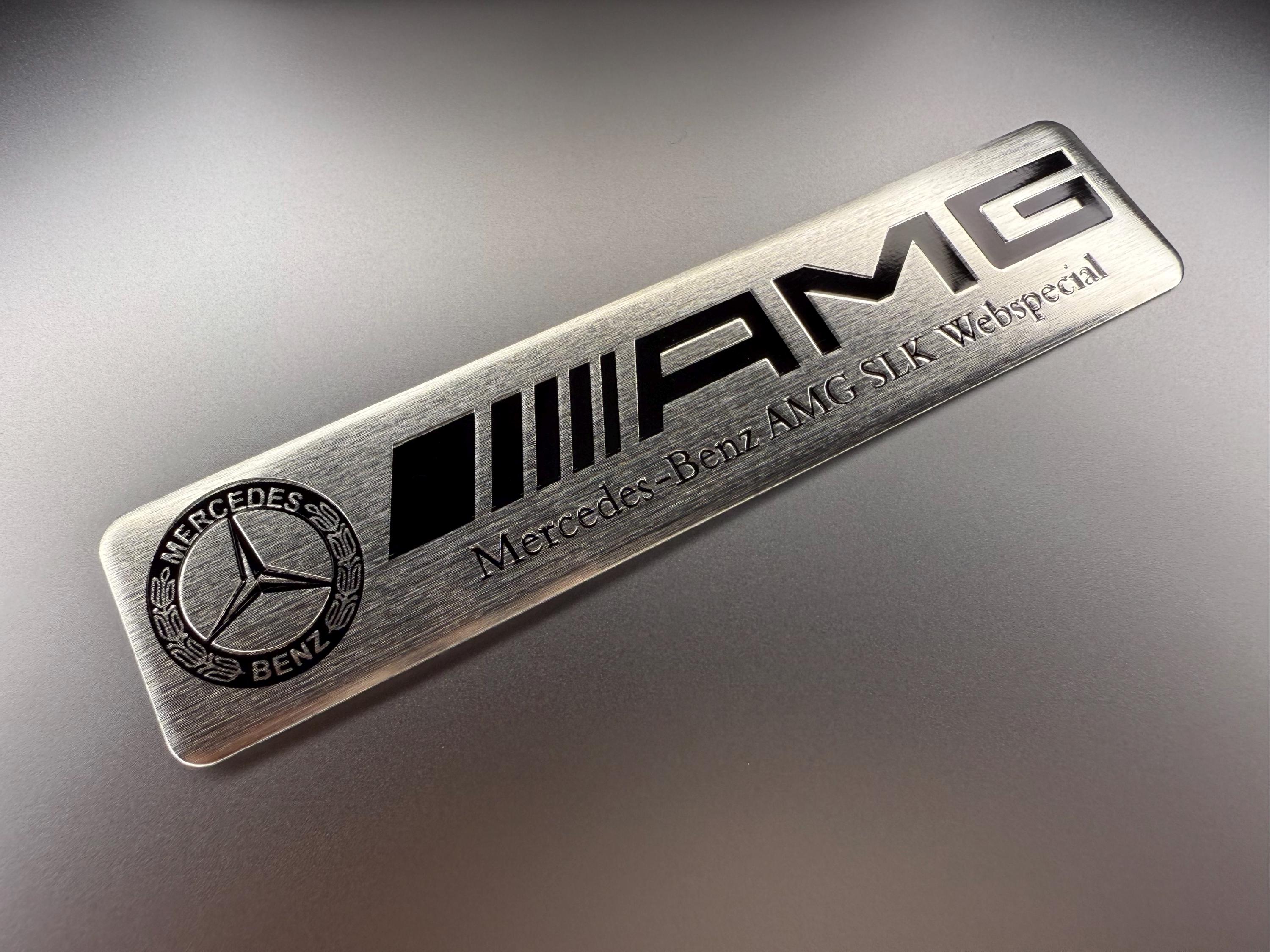 Mercedes-benz AMG SLK Webspecial Metal Badge – 12cm X 2.6cm Premium ...