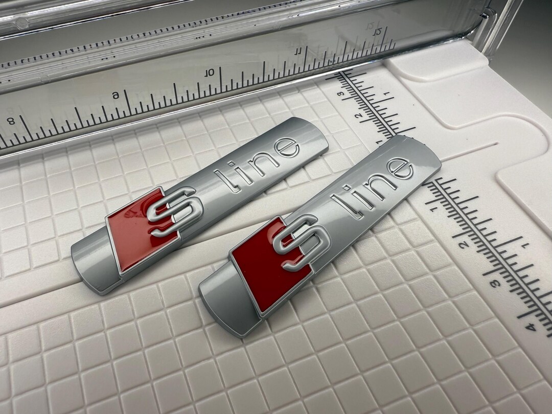 Audi S Line Wing Metal Badges in Black - Etsy