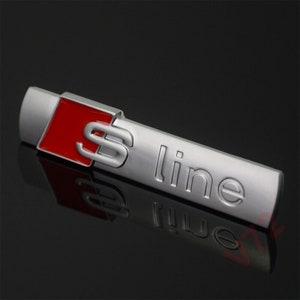 2 Logo S Line Emblem Badge Wings Adhesive Sline Abs Matte Silver ...