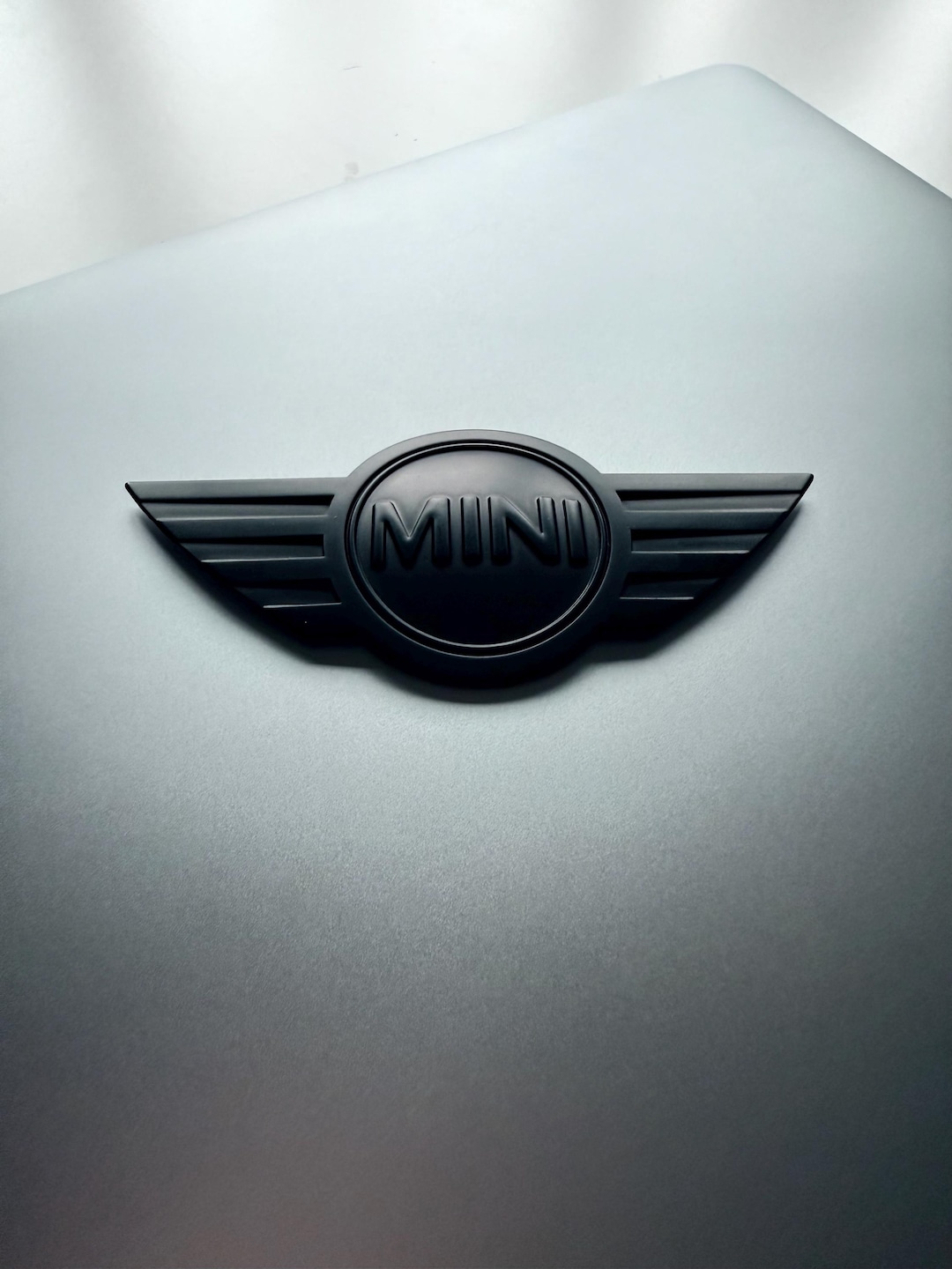 Mini Cooper Badge Emblem Matte Black 11.5x5cm Bonnet Boot Emblem ...