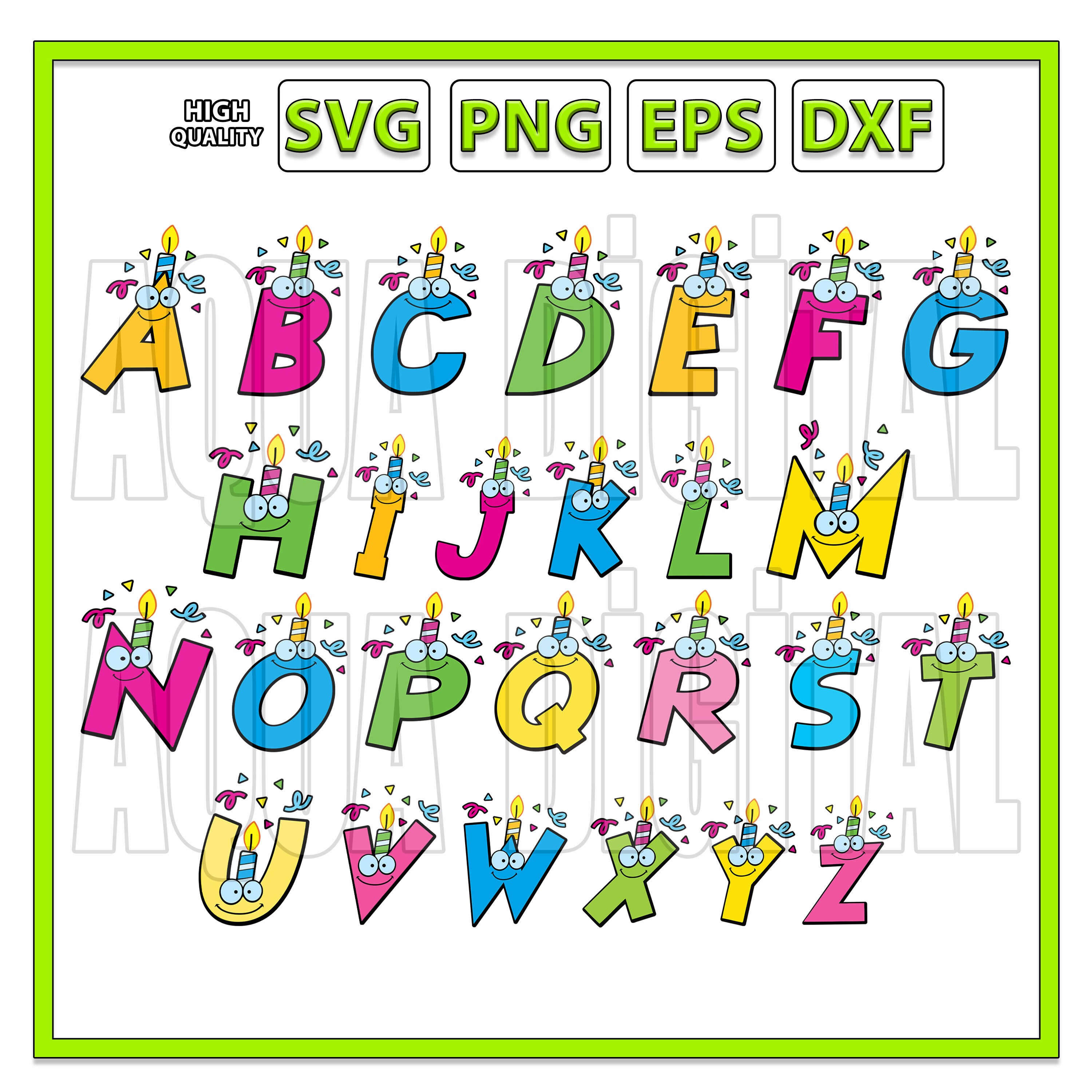 Alphabet Emoji Face PNG, Smiley Face Letters, Cute Alphabet PNG ...