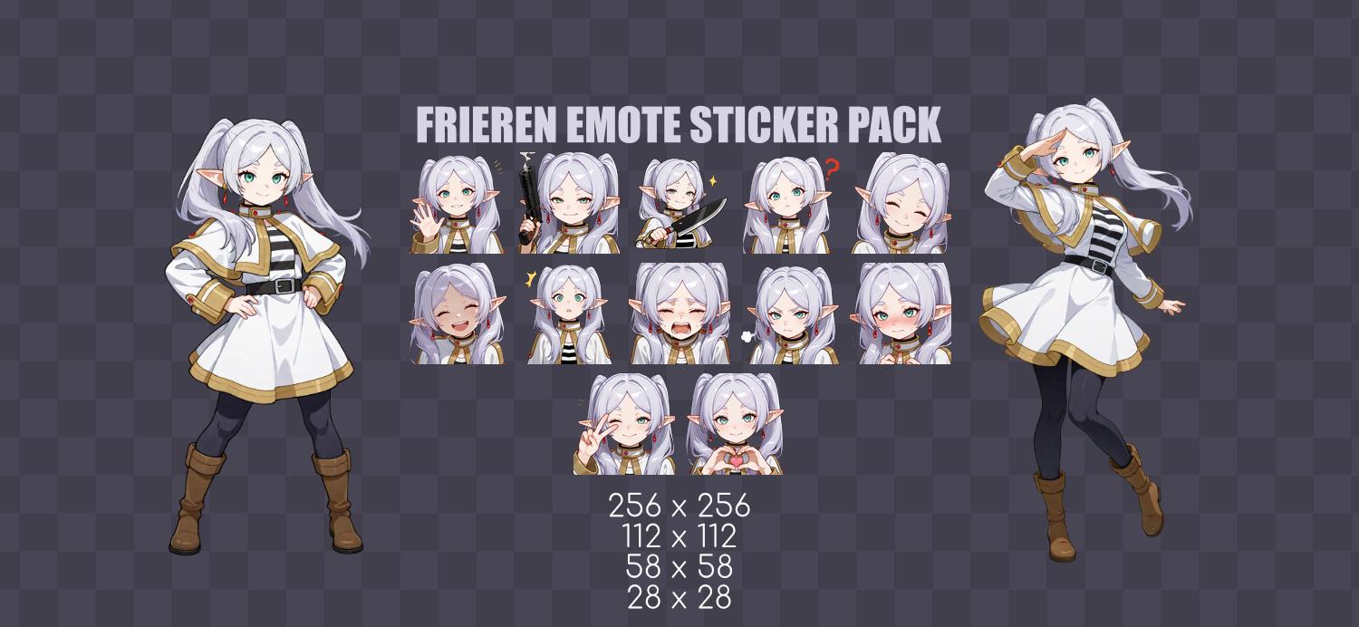 Frieren, Beyond Journeys End, Twitch, Discord, Youtube, Stream Emote ...