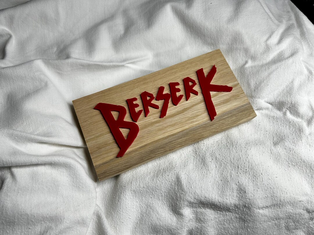 BERSERK Decoration | Wooden Word to Place on Your Library | Ideal for ...