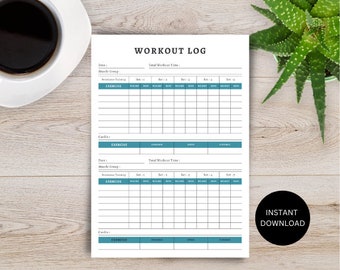 Weekly Fitness Planner Printable, Weekly Exercise Tracker, Exercise ...