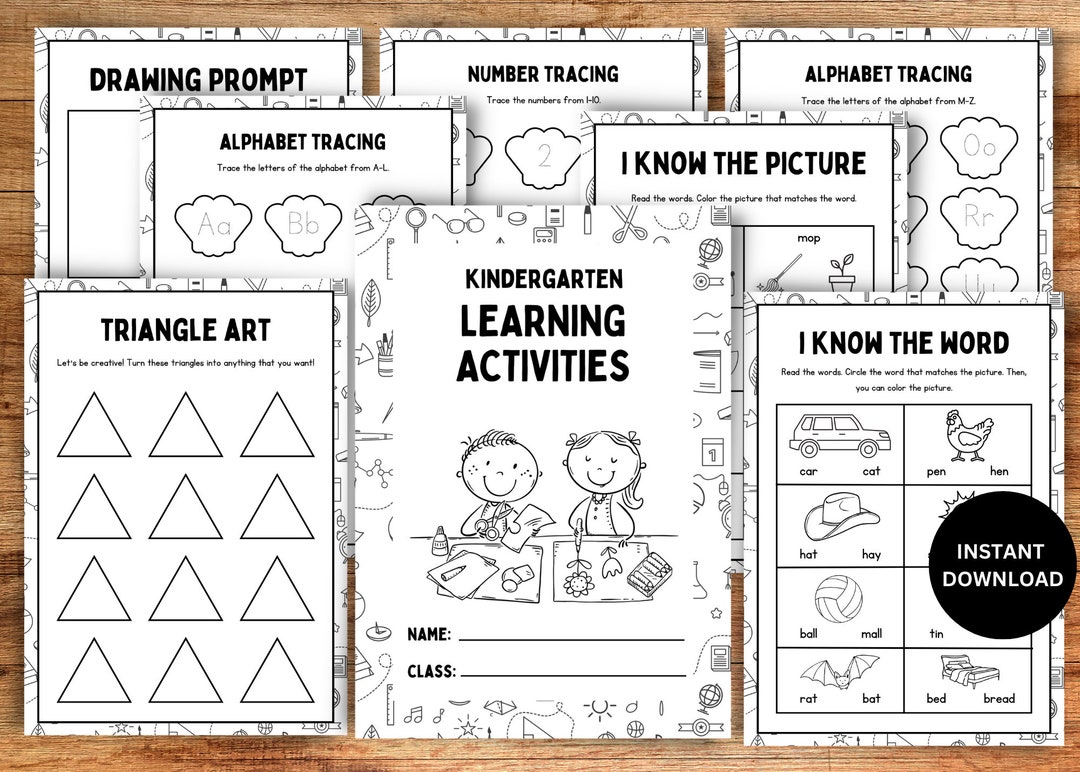 Printable Kindergarten Learning Activities, Alphabet Busy Book ...