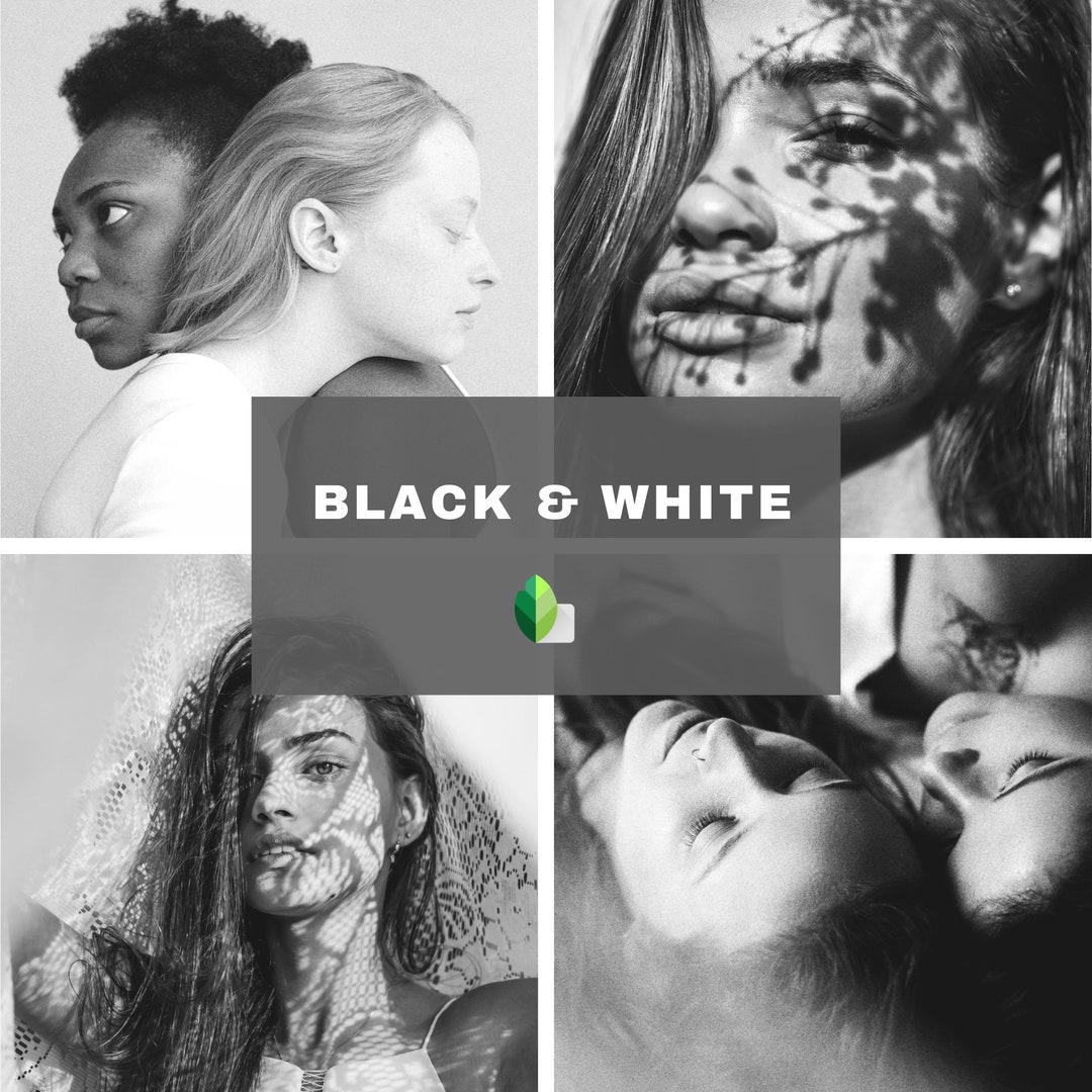 10 Black and White Snapseed Presets, Handmade, Original, One-click and ...