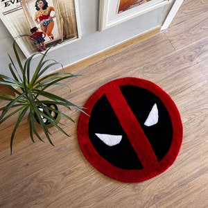Marvel Deadpool Tufted Rug Custom Tufted Rug Tufted Comics Character ...