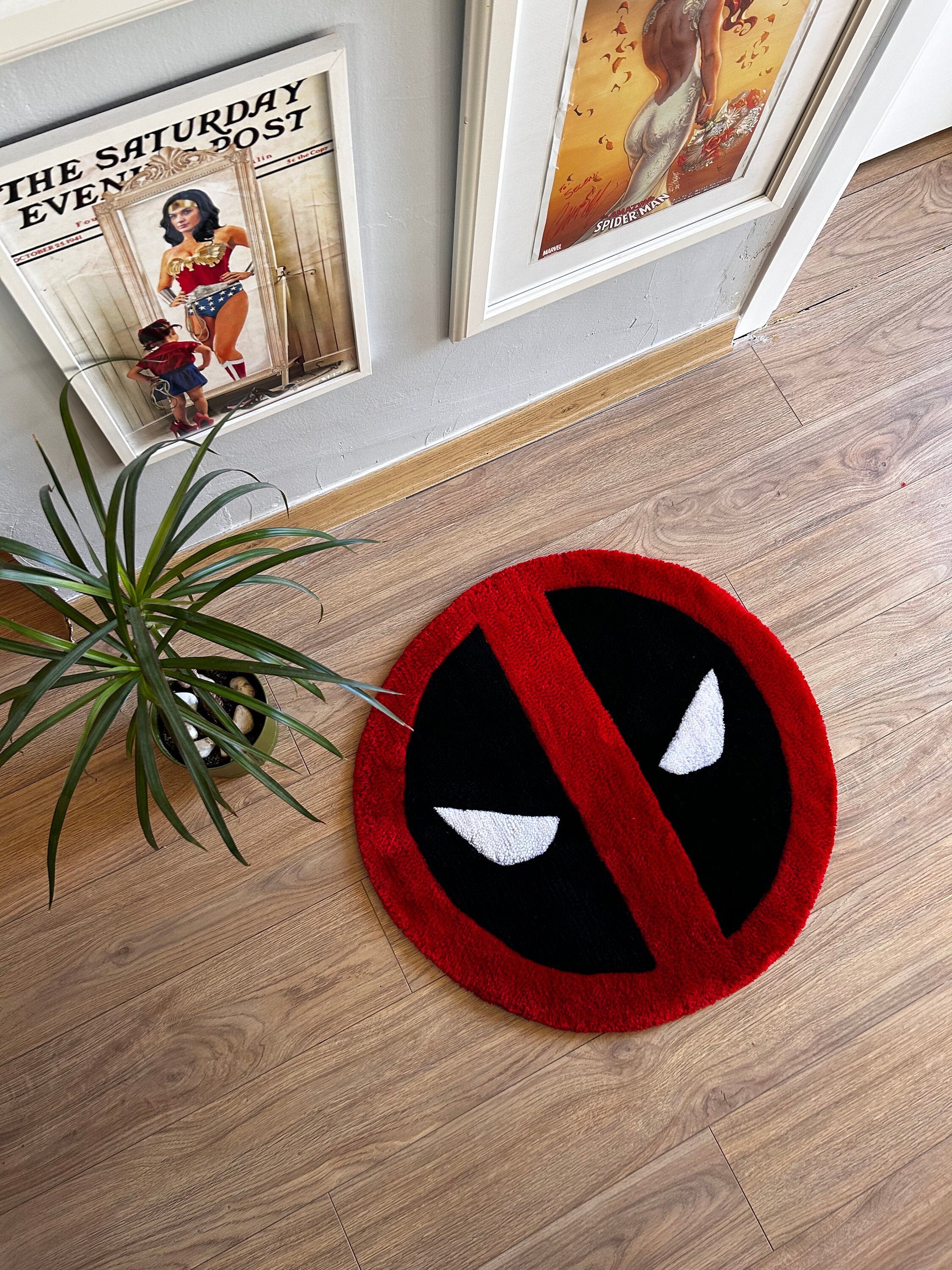 Marvel Deadpool Tufted Rug Custom Tufted Rug Tufted Comics Character ...