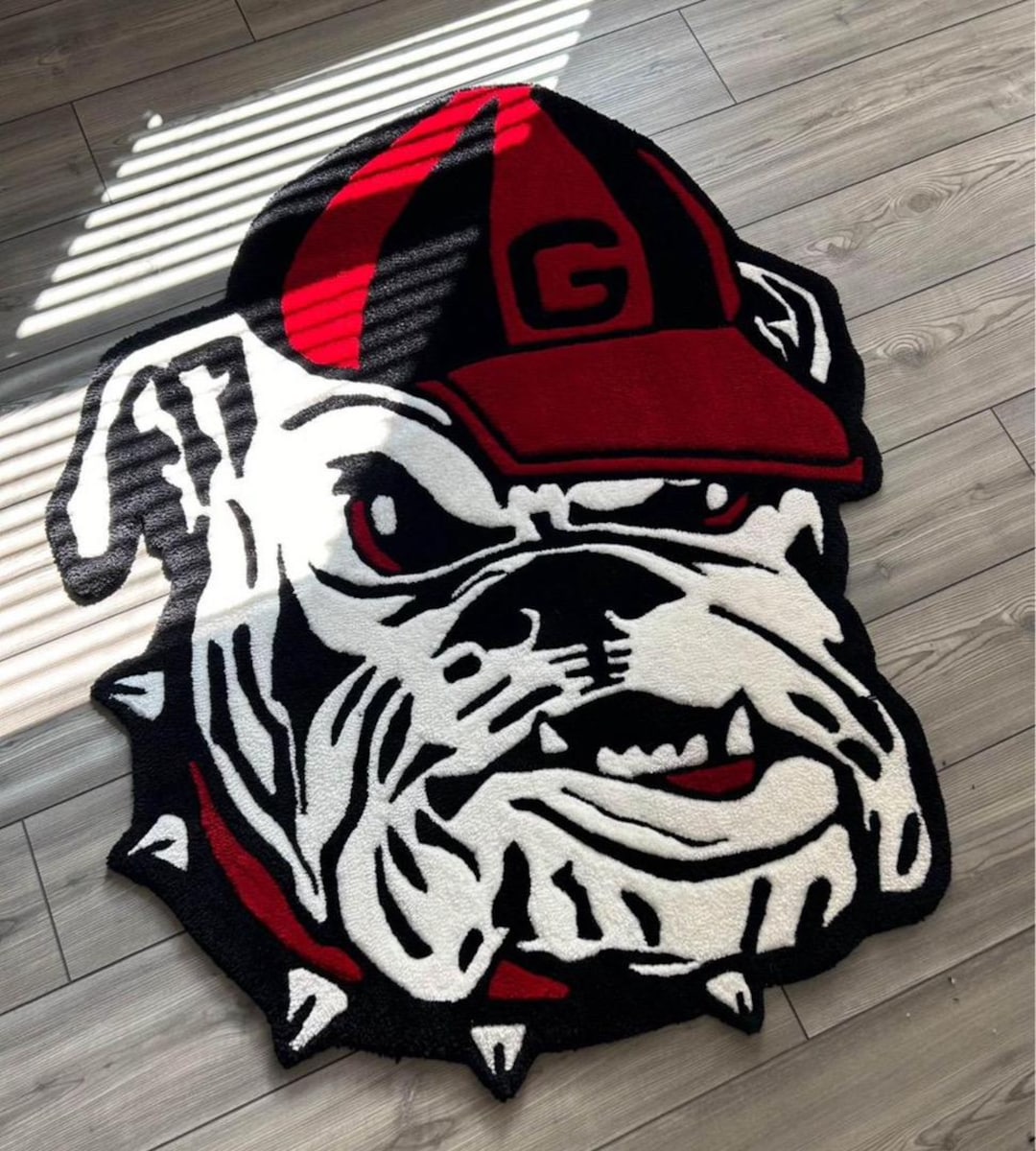 Georgia Bulldogs Tufted Rug 39'' X 49'' Handmade Custom Tufted Rug ...