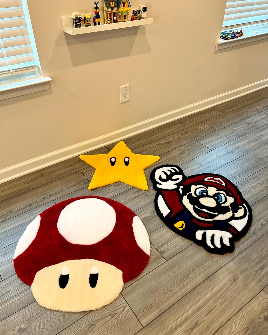 Mario Rug Set Handmade Tufted Rug Custom Rugs - Etsy