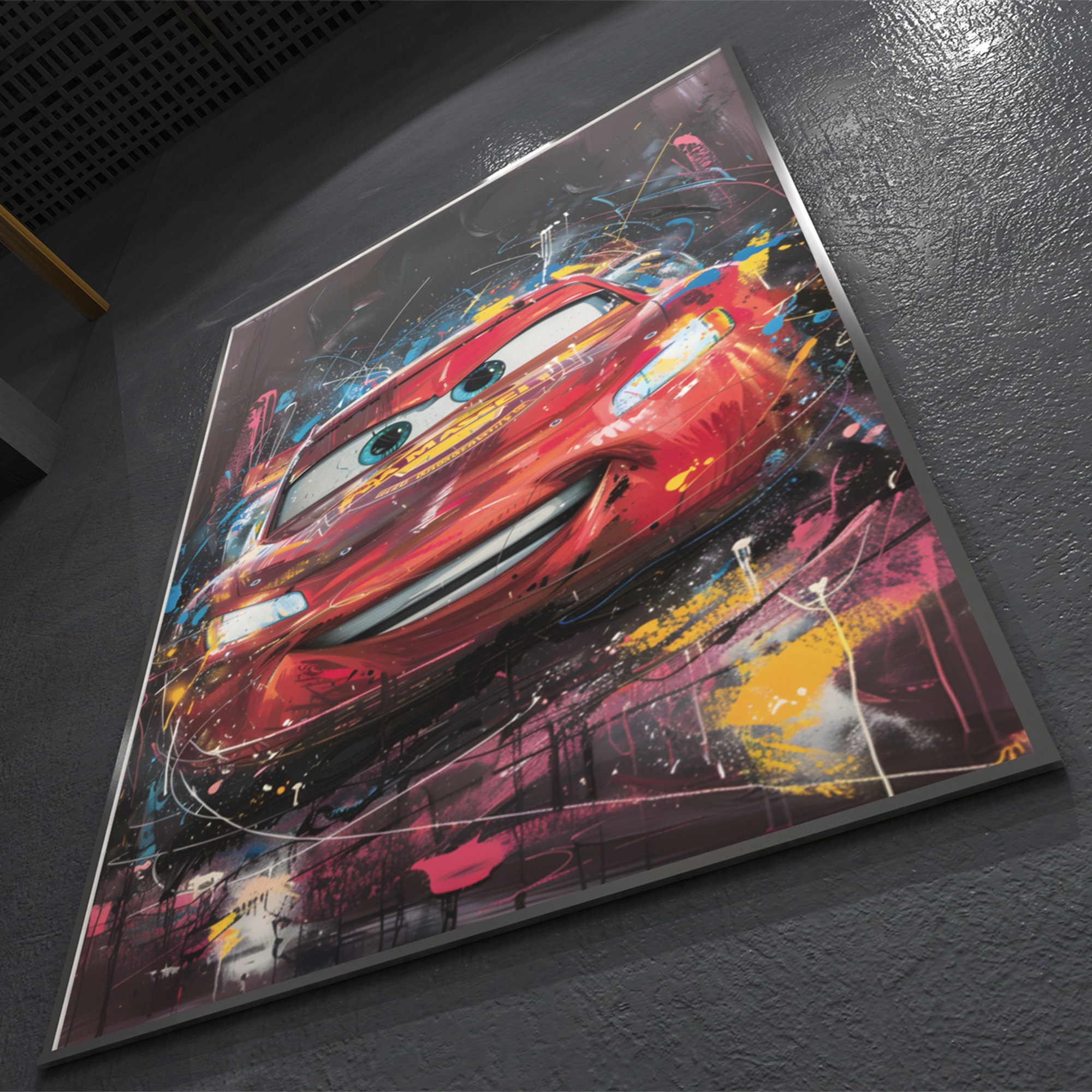 Lightning Mcqueen Poster, Wall Art, Wall Decor - Etsy