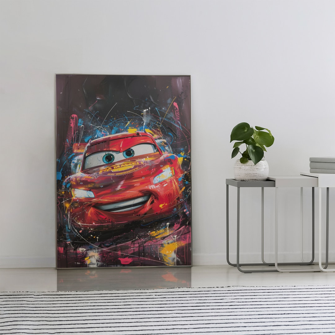 Lightning Mcqueen Poster, Wall Art, Wall Decor - Etsy
