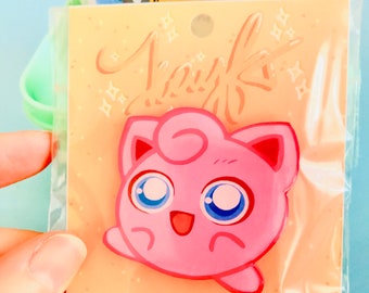 One Tuff Puff Hard Enamel Pin // Motivational Jigglypuff // 30mm Wide ...