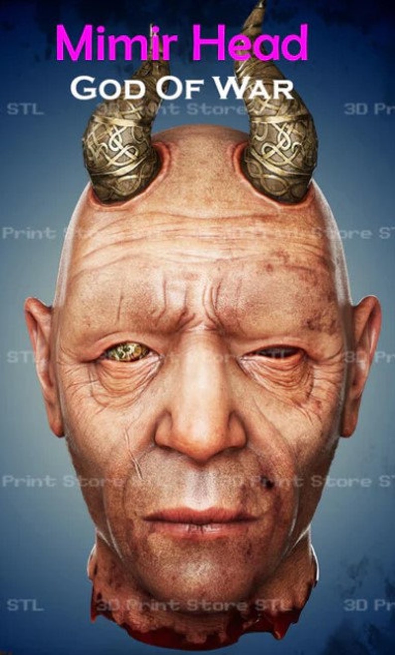 Mimir Head God of War - Etsy